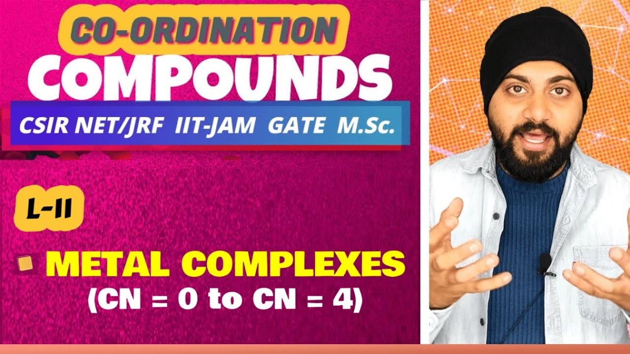 Lec -11 | Co-ordination Compounds | Metal Complexes (CN = 0 to CN = 4 ...