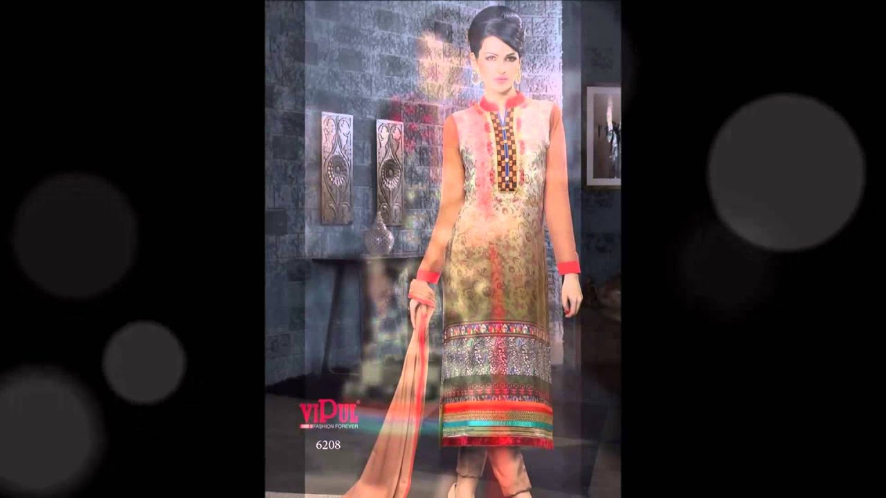 New Crepe Semi-stitched Salwar Kameez Online with dumdu - YouTube