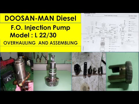 DOOSAN-MAN Diesel Model : L 22/30  Injection pump  OVERHAULING  AND ASSEMBLING