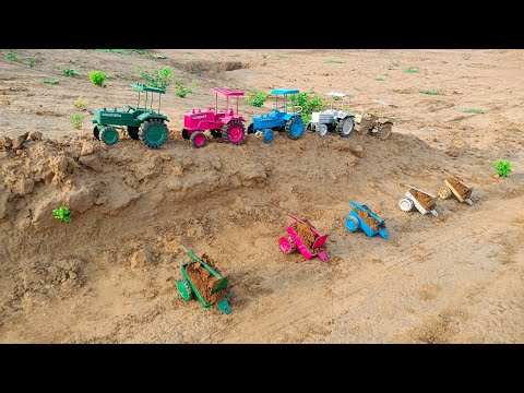 All the tractors left and climbed up, leaving one stuck in the mud#451