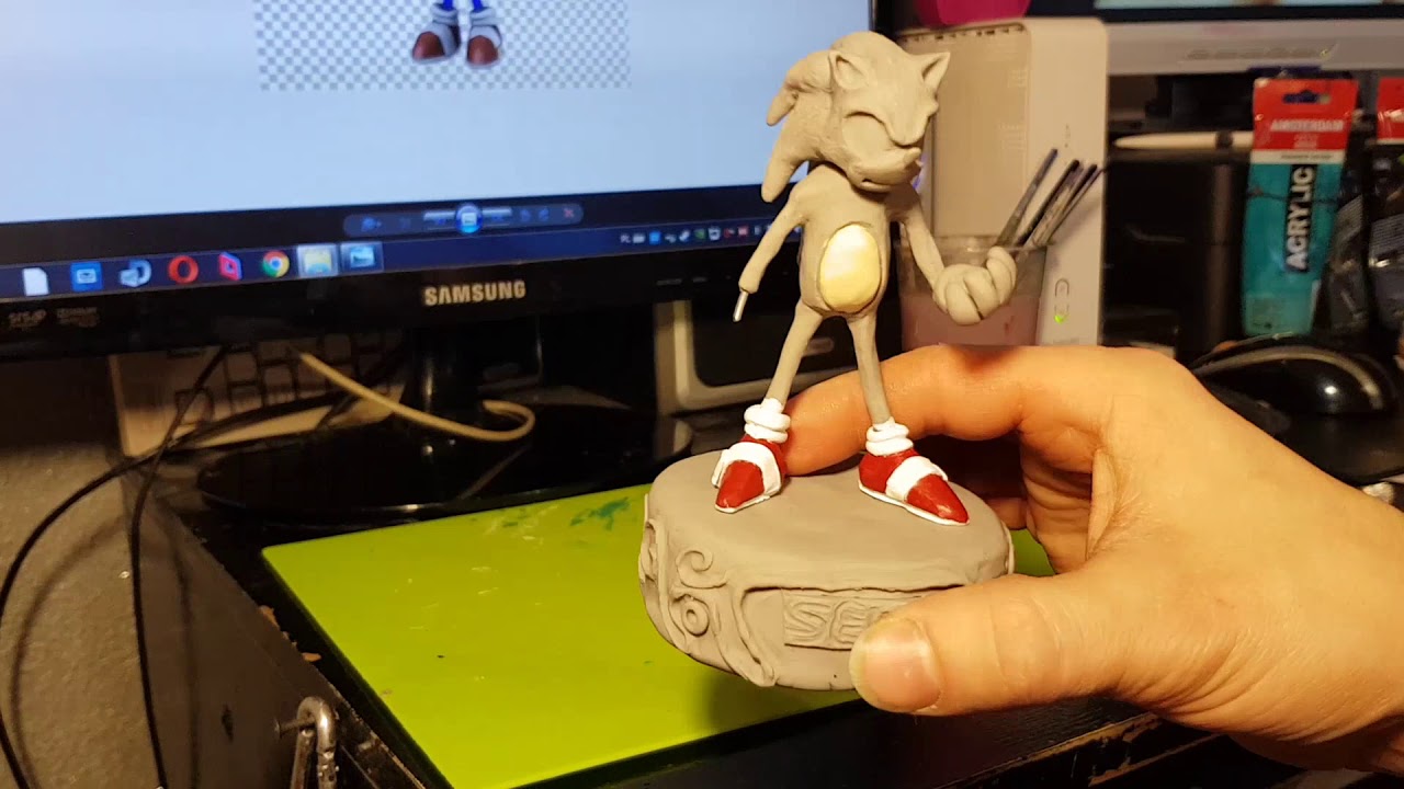 #sonicthehedgehog #sculpture #clay SONIC THE HEDGEHOG the making of ...