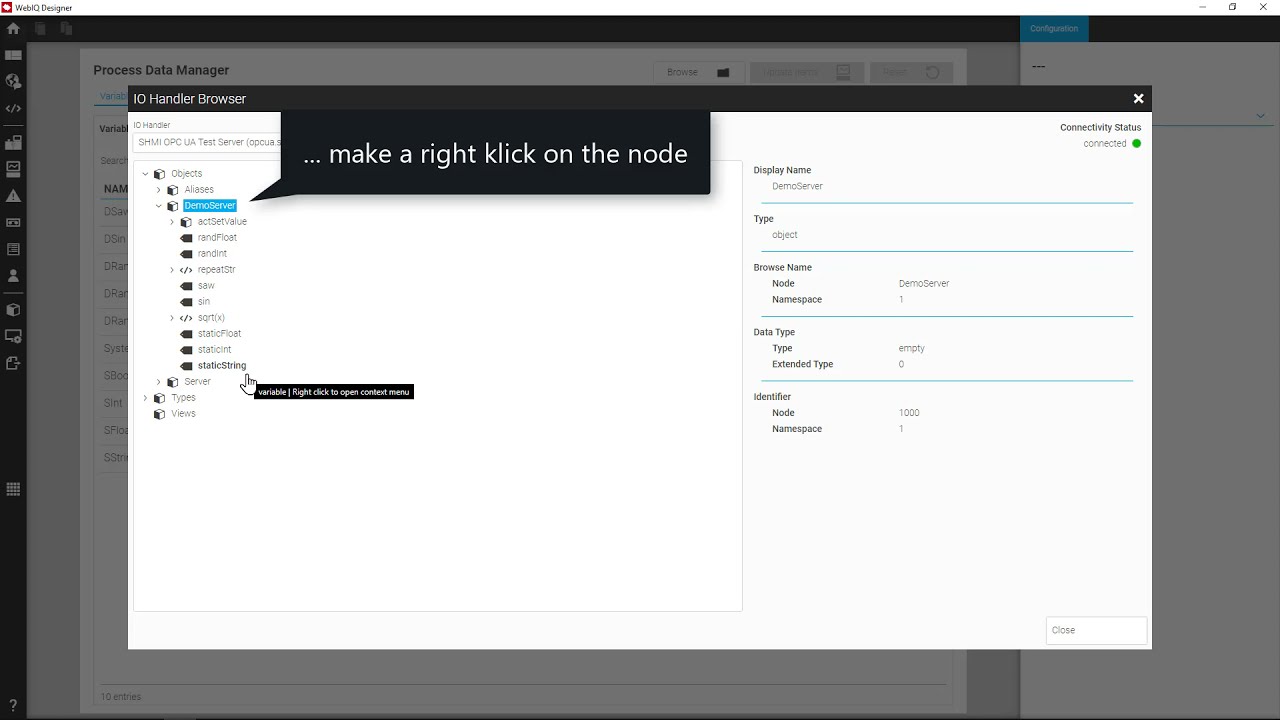 Discover the New Import Feature of the OPC UA Browser of WebIQ - YouTube