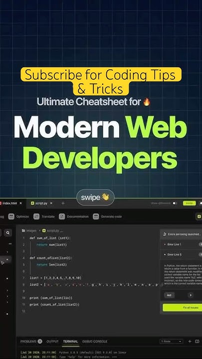 2025 A Web Development Cheat Sheet ⚡ | Must-Know Tips for Coders! 💻🔥#CodeCoach #CareerTips # ...