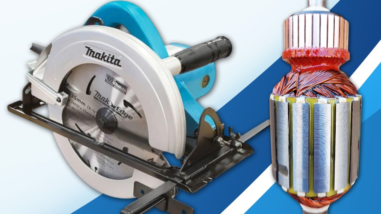 MAKITA N5900N Circular Saw (armature & coil winding) - YouTube