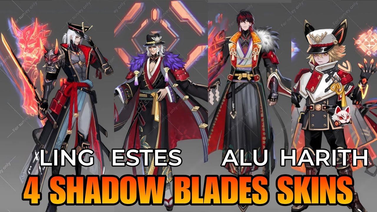 Upcoming 4 Shadow Blade Skins ( Ling Estes Alucard & Harith ) | MLBB ...