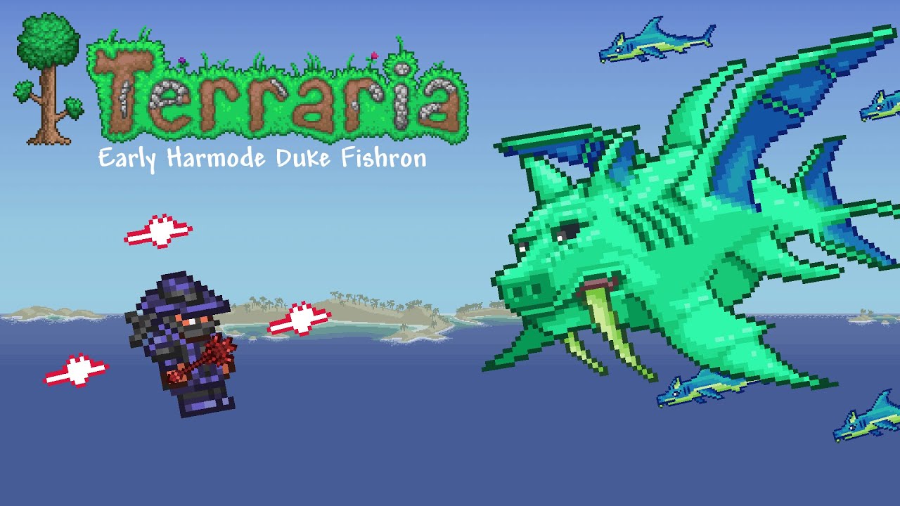 Pre-Mech boss Duke Fishron as a Summoner | Terraria 1.4.1 Journey's End ...