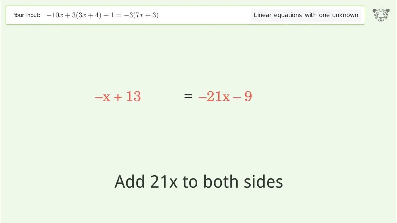 linear-equation-with-one-unknown-solve-10x-3-3x-4-1-3-7x-3-step-by