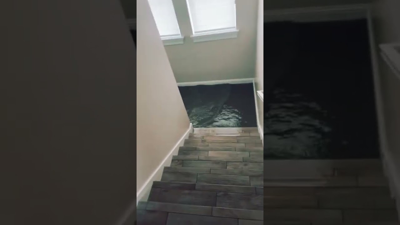 Hurricane Flooding In Bottom Stairs House - YouTube