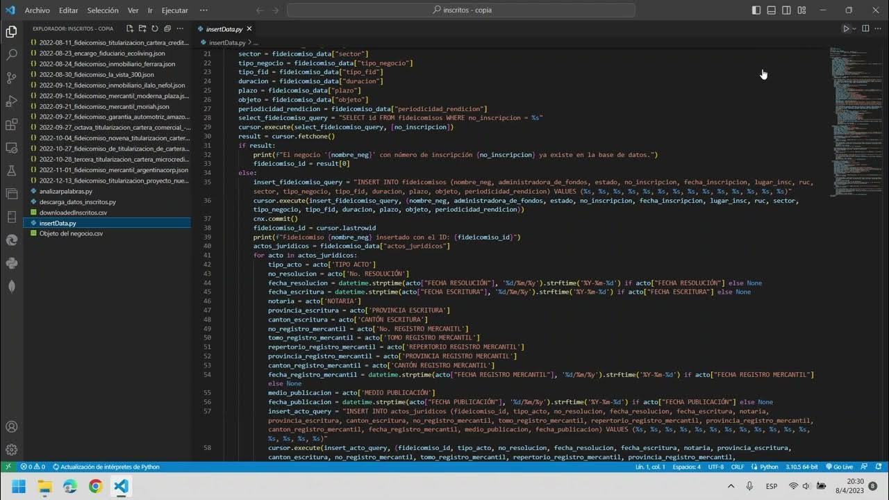 Importing Fiduciary Business data from JSON Files into a MySQL Database - YouTube