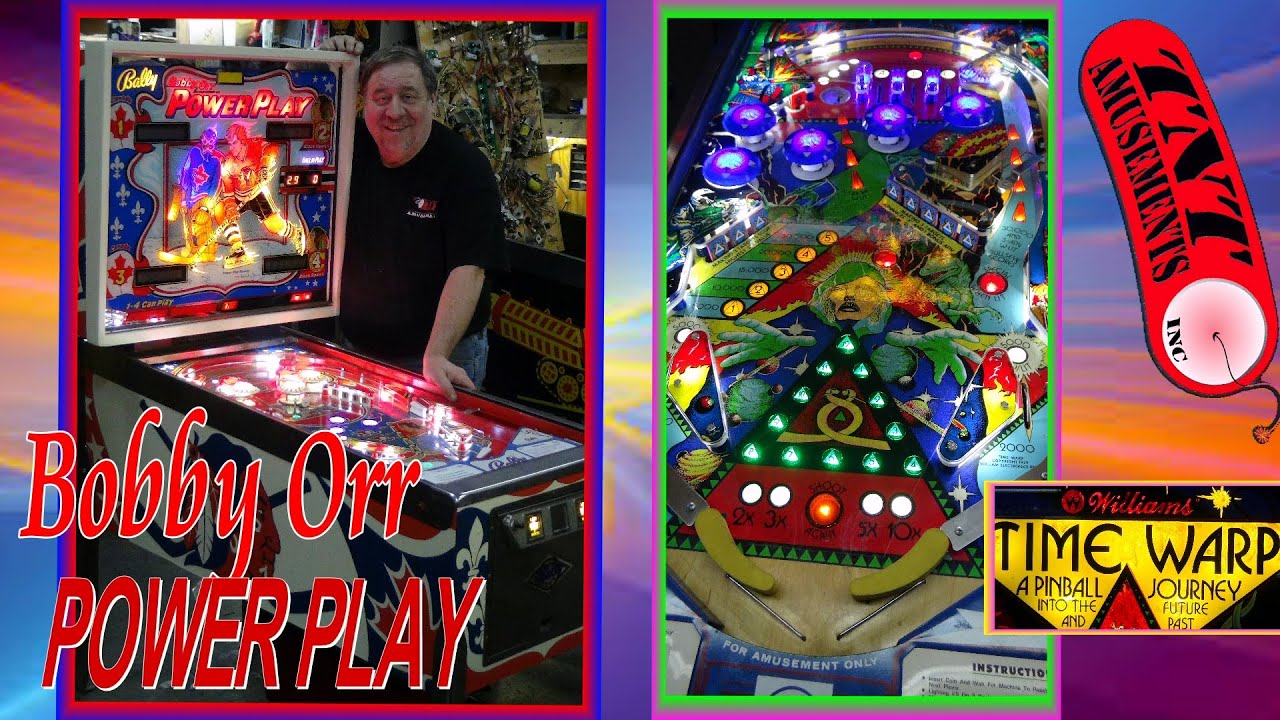 #1089 Bobby Orr POWER PLAY & TIME WARP Pinball Machines- TNT Amusements ...