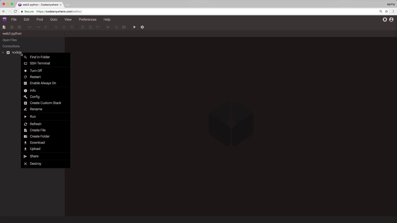 Nodejs - 3.3.설치 (Linux & Codeanywhere) - YouTube