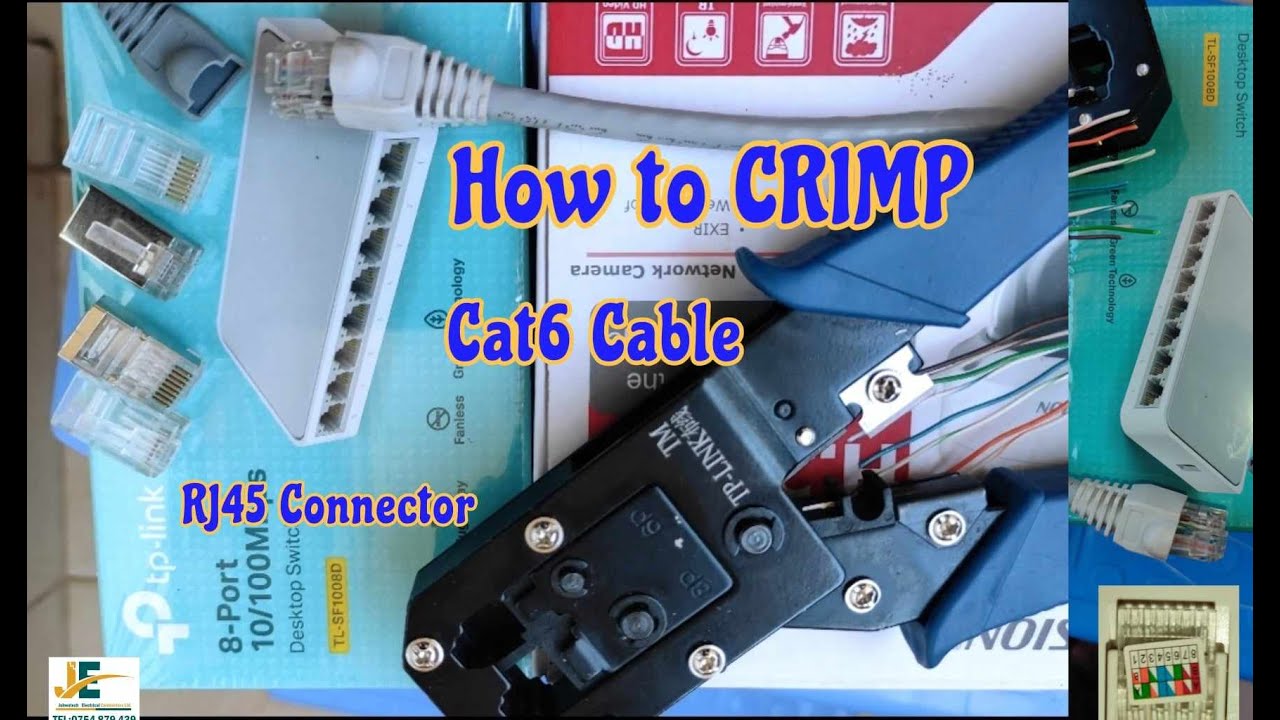 How to Crimp RJ45 Connector, Cat6 Ethernet Cable. #crimping #ethernet # ...