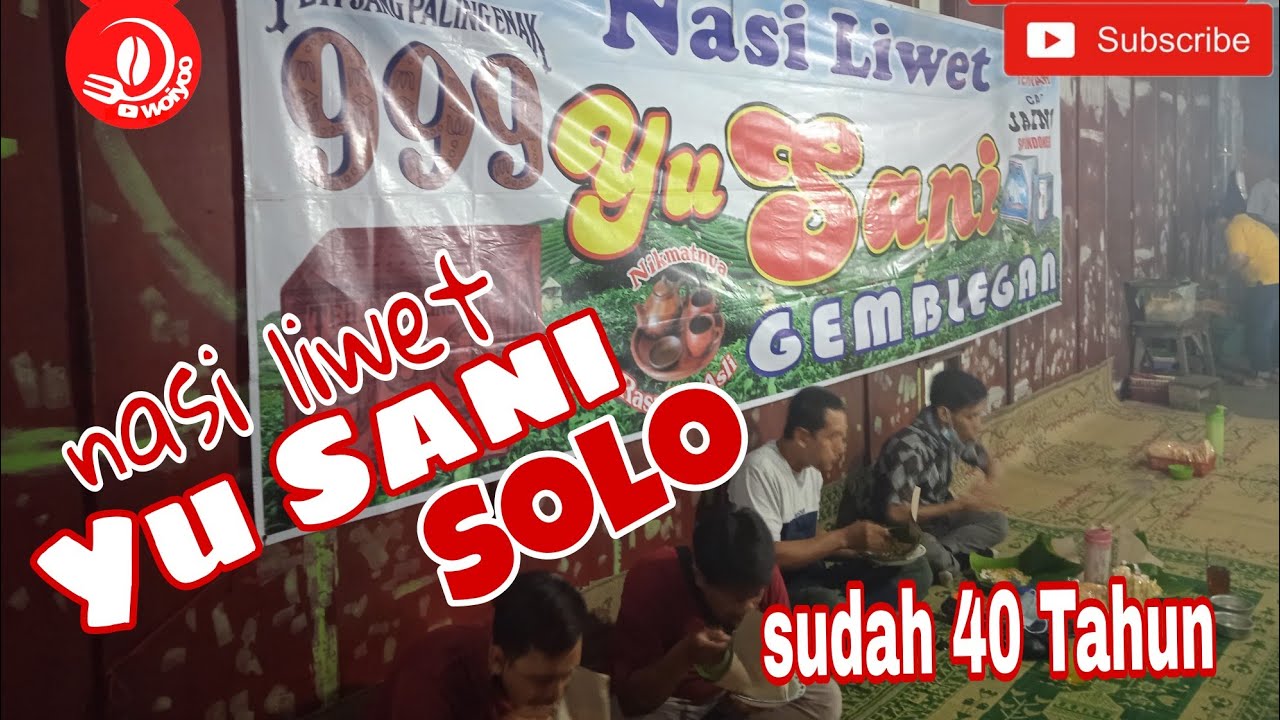 MURAH & ENAK NASI LIWET LEGENDARIS | YU SANI | SOLO - YouTube