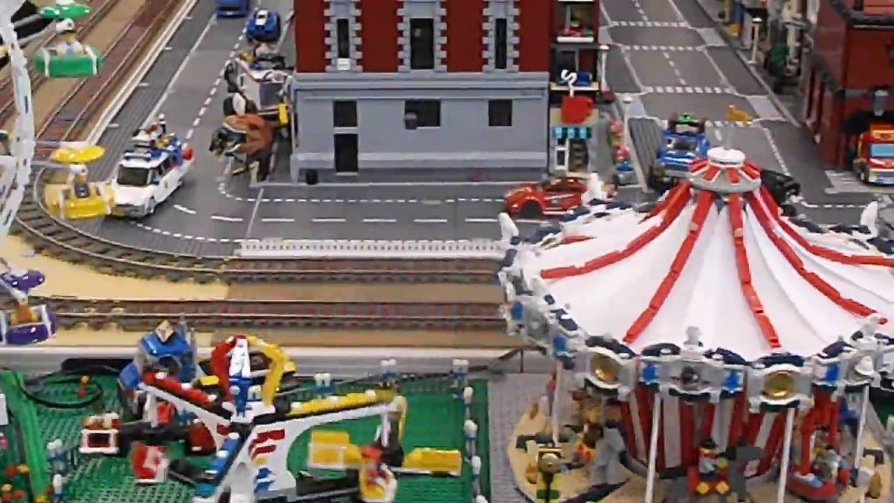 Amazing LEGO Amusement Park In Action - YouTube
