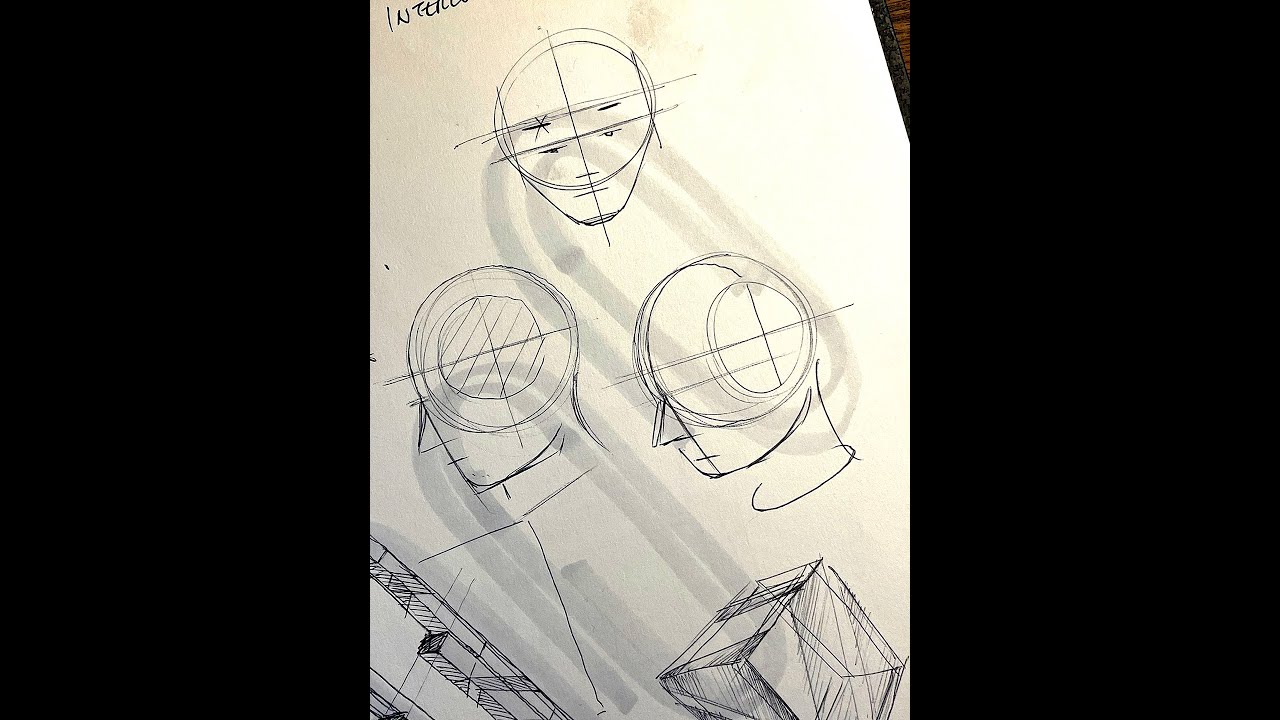 Sketching A Human Head Using Geometry - YouTube