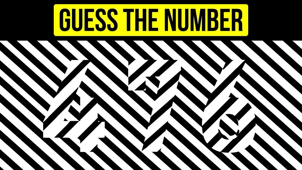 Optical Illusion Test | Guess The Hidden Number - YouTube