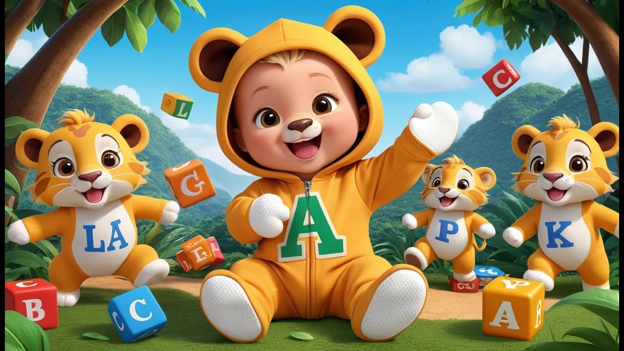 🦁 Baby Lions Learning ABC in Jungle Camp 🌴🎶 | Fun Alphabet Song for ...