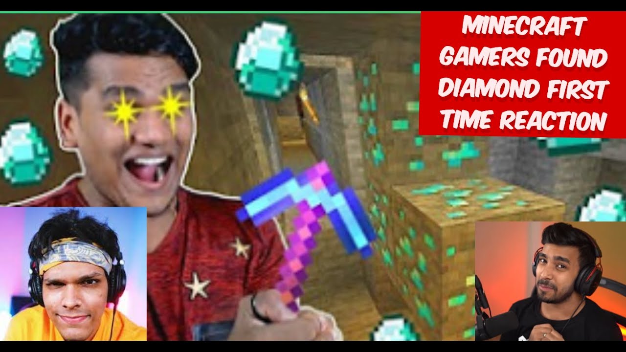 MINECRAFT GAMERS REACTION WHEN THEY SEE DIAMOND FIRST TIME FT.BBS ...