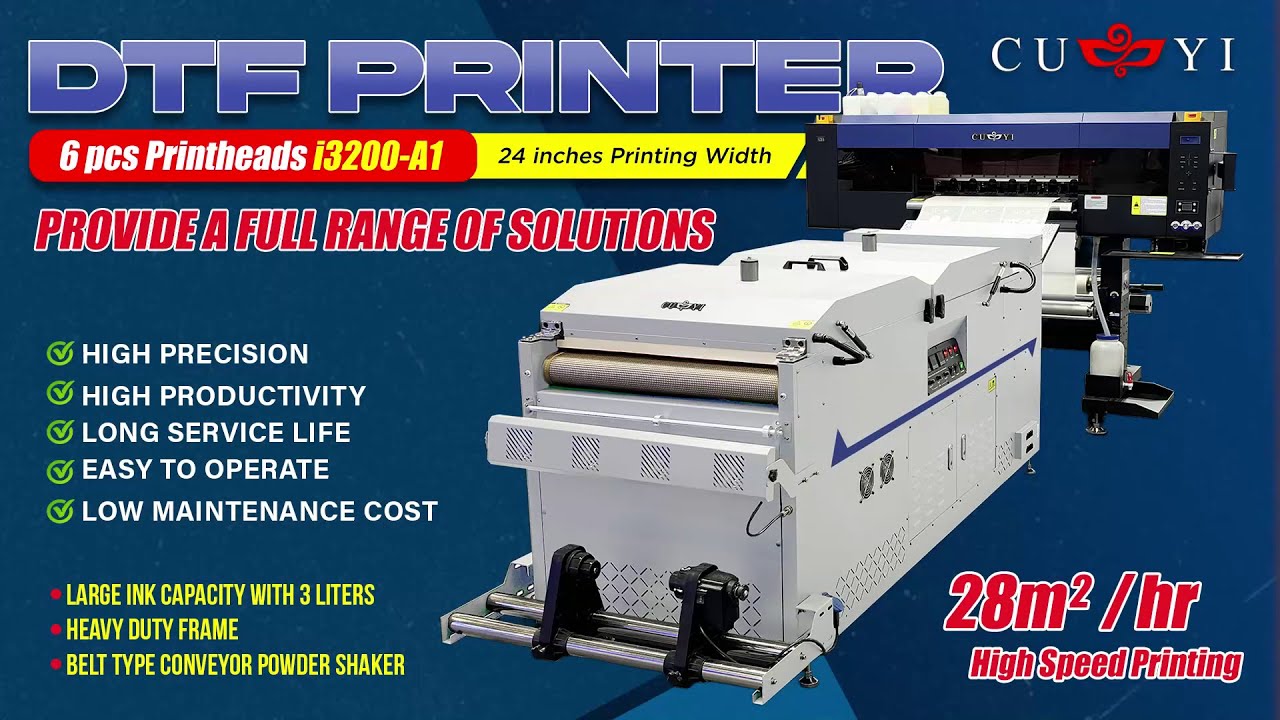 CUYI DTF Printer 6 Heads - YouTube
