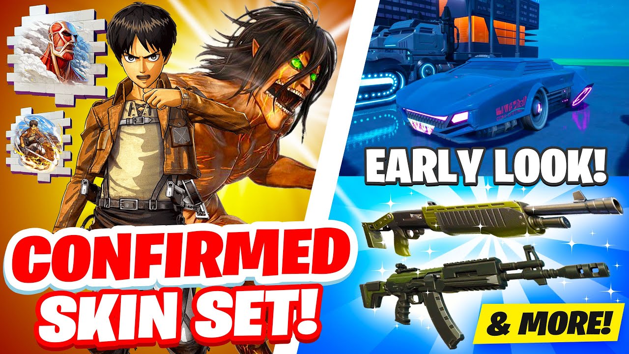 Fortnite Season 2 FEATURES! (Trailer, Rewards, Eren Yeager STYLES ...
