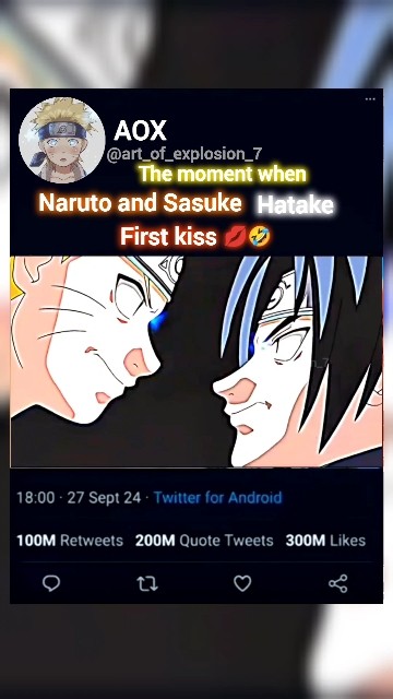 Naruto Sasuke first kiss 😂😘 #naruto #sasuke #shorts - YouTube