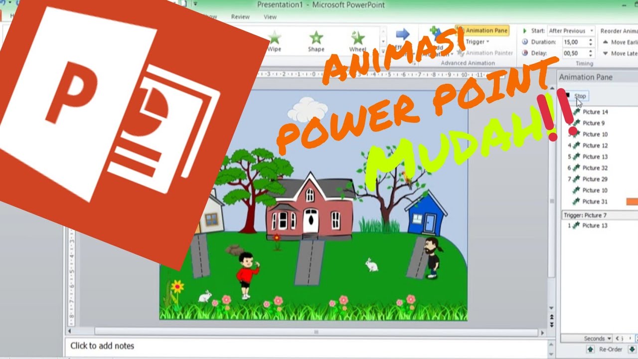 CARA MEMBUAT ANIMASI MENGGUNAKAN POWER POINT! ||MUDAH DAN MENARIK - YouTube
