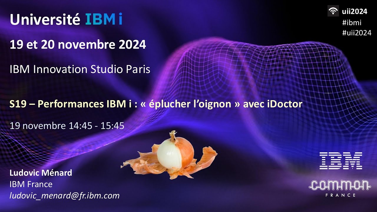 Université IBM i 2024 - S19 - Performances IBM i - "Eplucher l'oignon ...