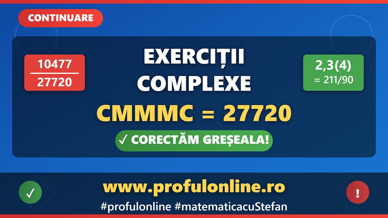 Cum să COMPUI exerciții COMPLEXE? | Fracții + Numere Periodice ...