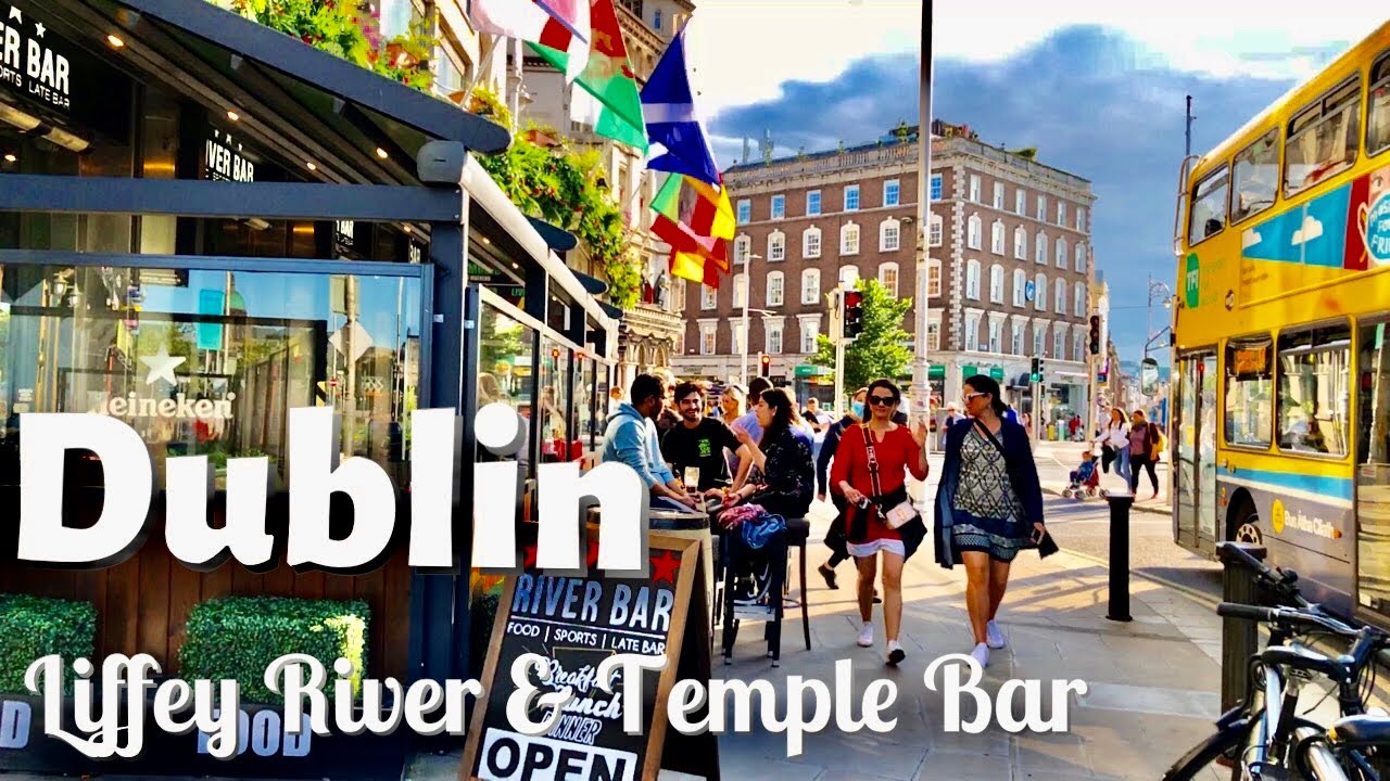 Dublin City Centre|Dublin Ireland walking tour 2021| Liffey River ...