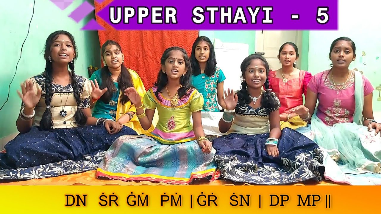upper sthayi Varisai 5 exercise | Mel Sthayi | carnatic music lesson ...