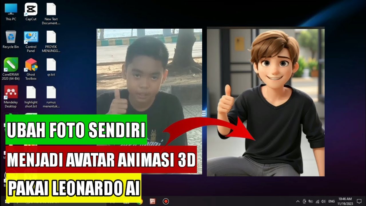 Tutorial Membuat Avatar 3D dari Foto Sendiri Menggunakan AI || Tutorial Leonardo AI Pemula #fyp ...