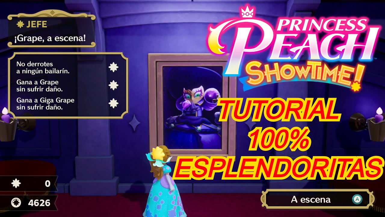 ¡GRAPE, A ESCENA! TUTORIAL 100% PRINCESS PEACH SHOWTIME! - YouTube