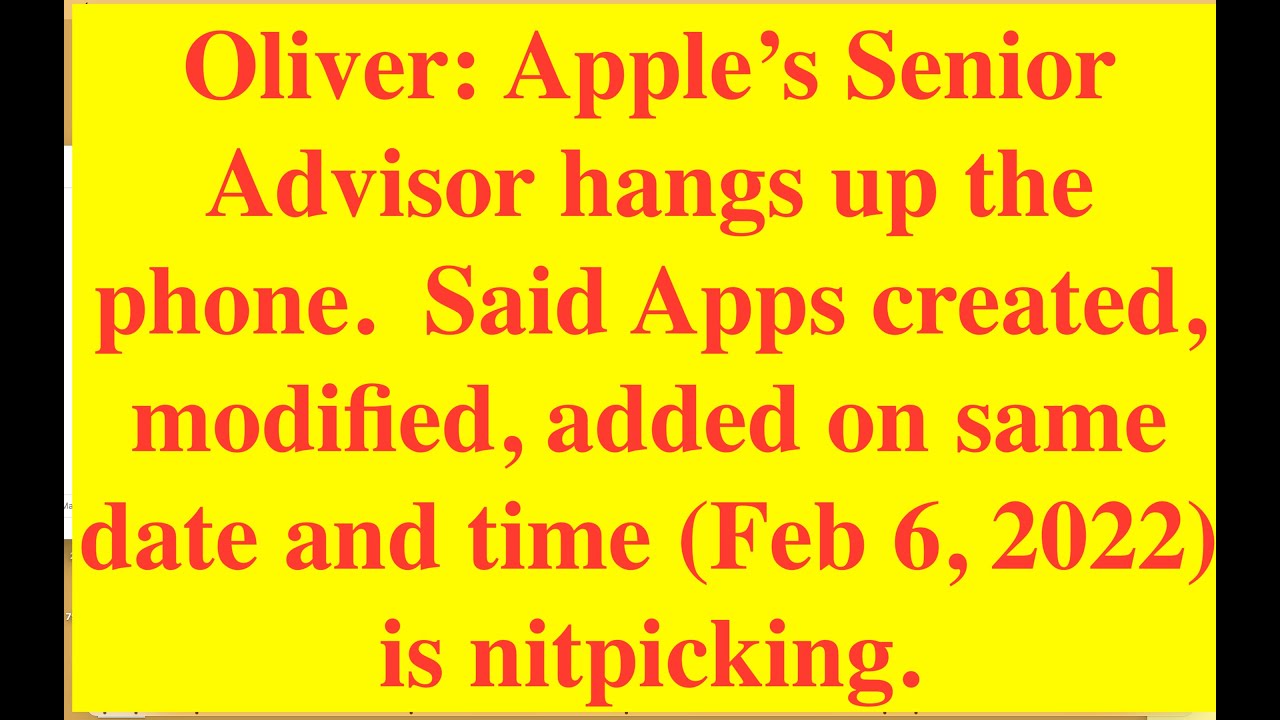 196. Apple Senior Advisor hangs up when he cannot answer questions ...