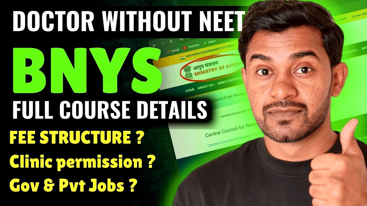 BNYS course full details | Doctor without #NEET | Chalk Talk - YouTube