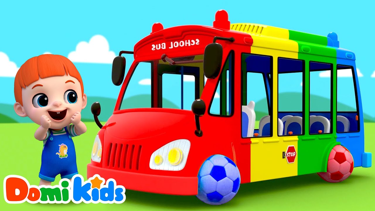 Vroom Vroom! Learn Colors with Wheels on the Bus! | Animated Cartoons ...