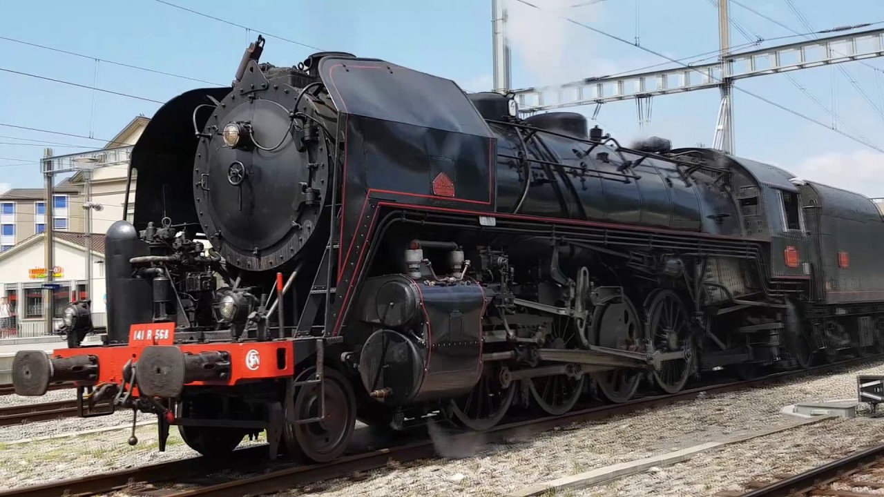 La Locomotive A Vapeur 141 R De La Sncf Locomotives
