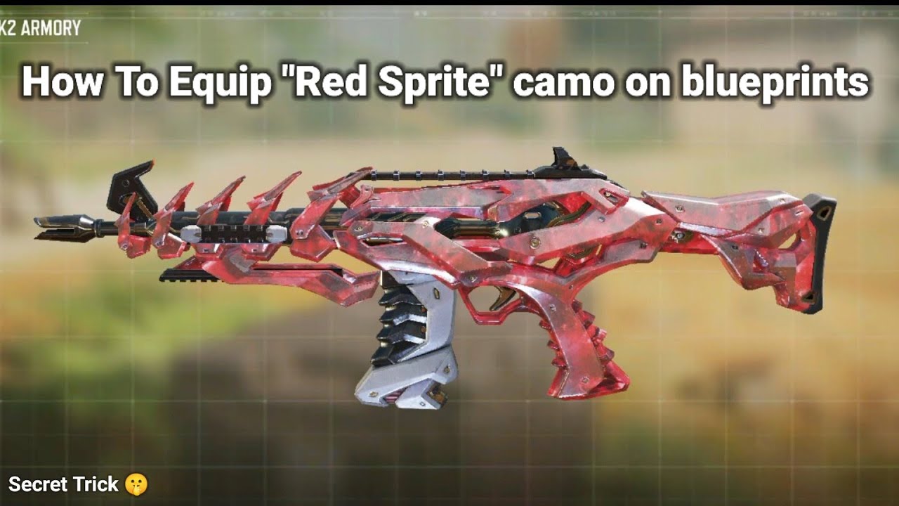 How To Equip "Red Sprite" camo on blueprints in Cod Mobile - YouTube