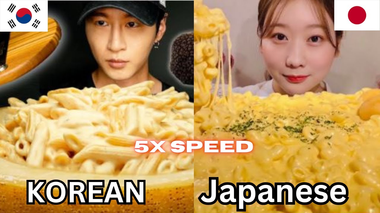 KOREAN VS JAPANESE MUKBANGERS EATING LIKE PRO - YouTube