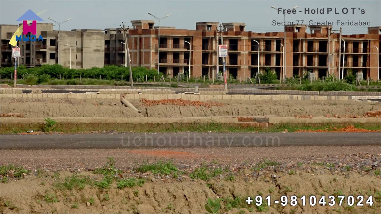 HUDA Free Hold Residential Plots in Sector 77 Greater Faridabad - YouTube