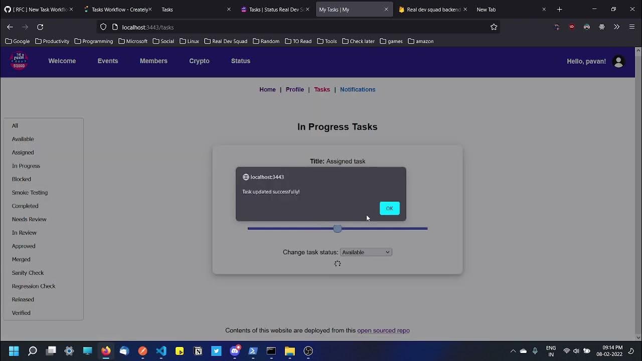 New Task Workflow(Real Dev Squad) - YouTube