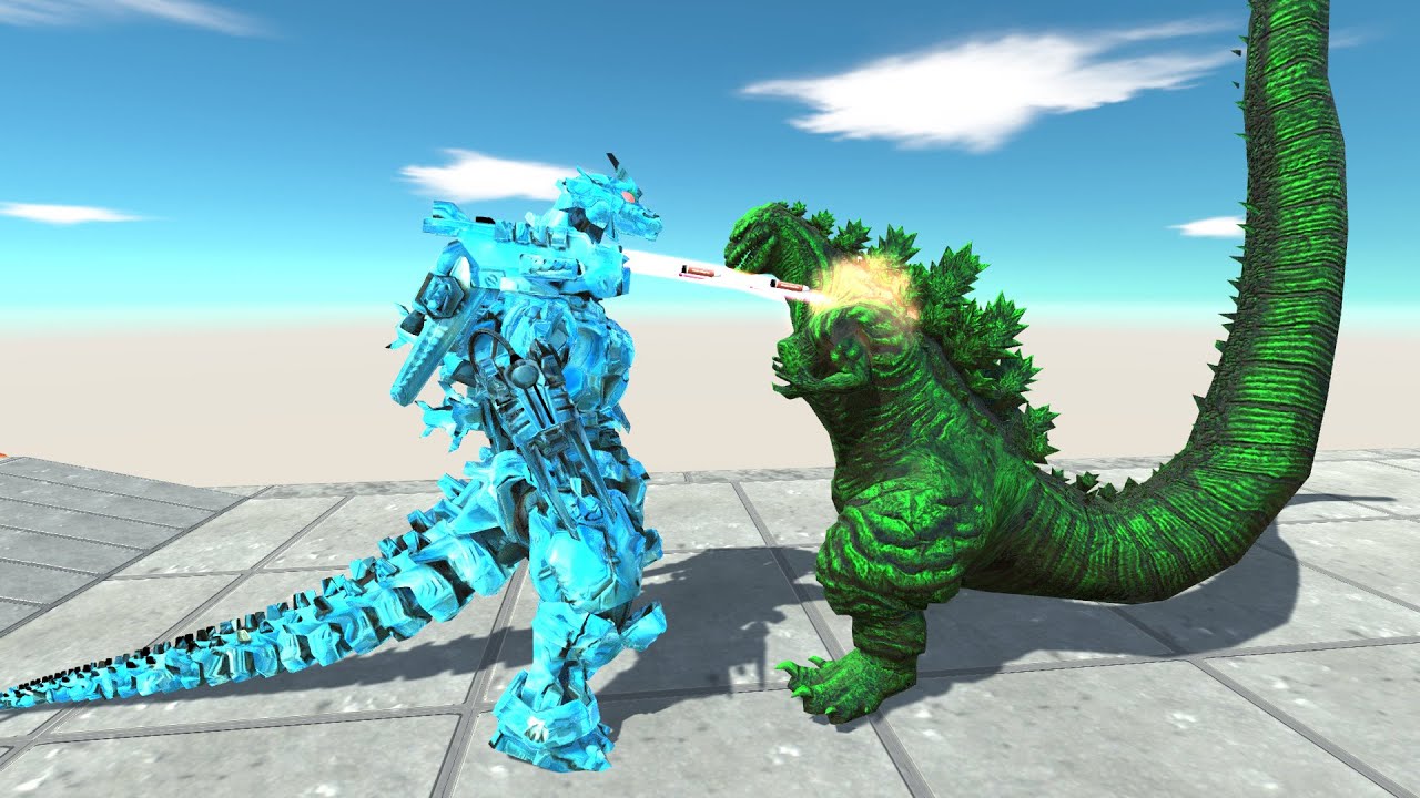New Mecha Godzilla Kiryu Ice Vs All Team Monster Shin Godzilla Green ...