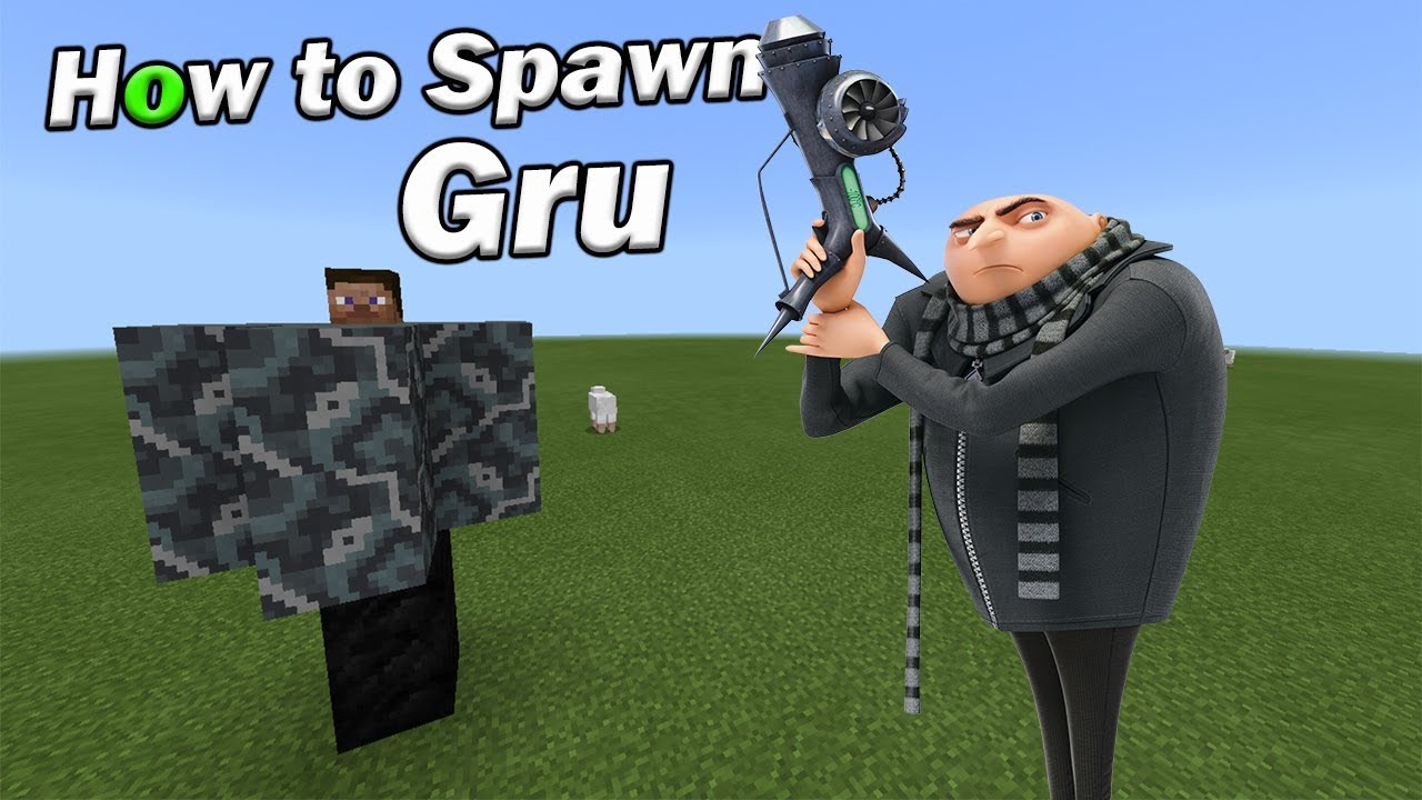 How to Spawn GRU | Minecraft PE - YouTube