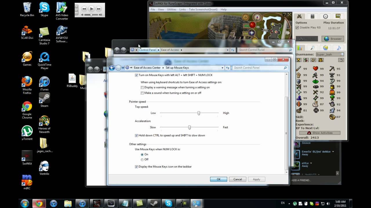 Guide to setting up Mouse Keys for Runescape - YouTube