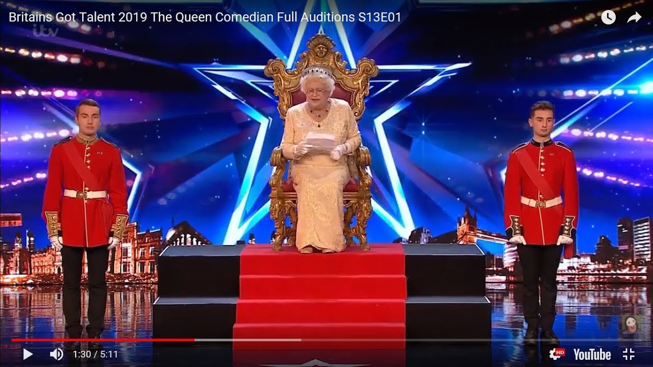 Britains Got Talent 2019 The Queen Comedian Full Auditions S13E01 - YouTube