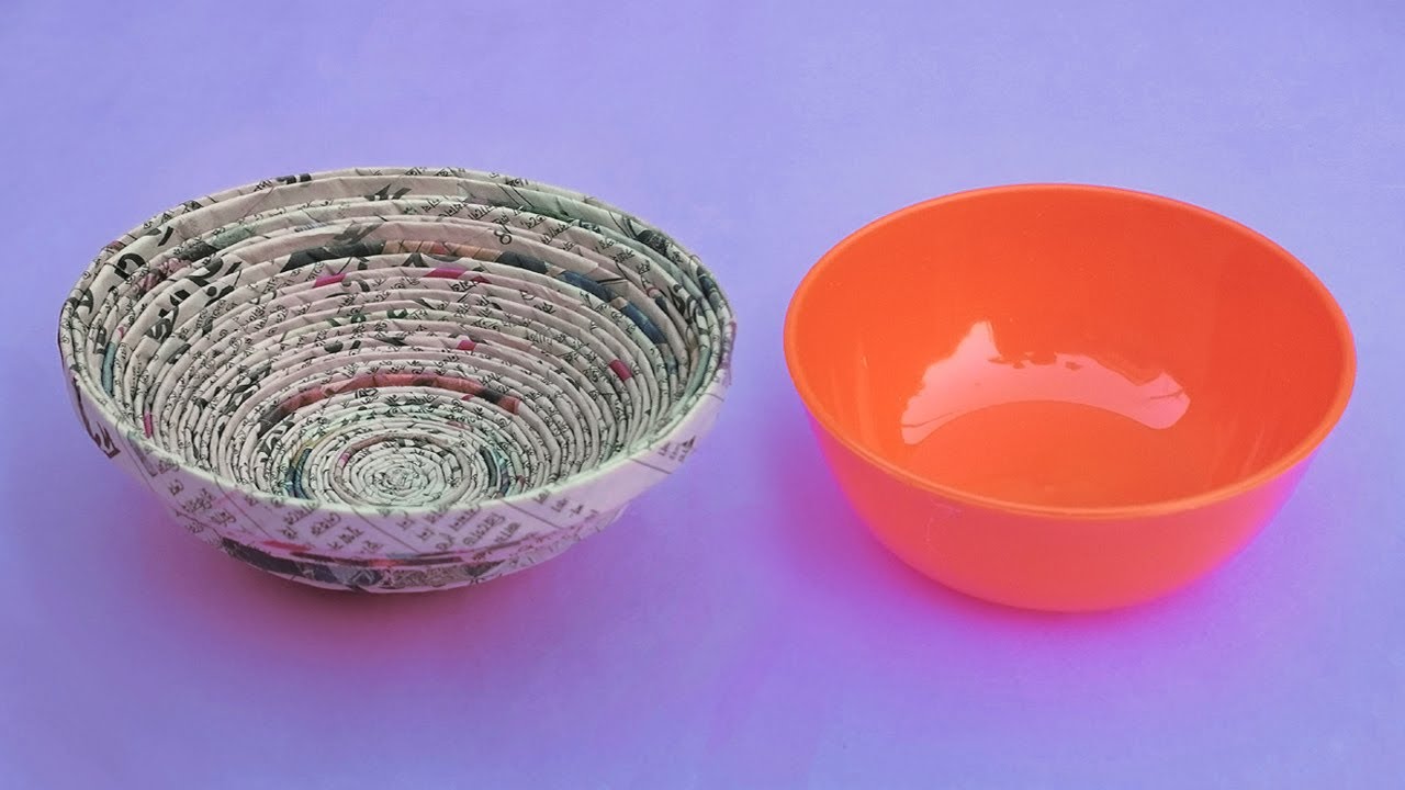 How To Make A Newspaper Bowl DIY Paper Bowl Newspaper Craft Ideas How To Make A Newspaper Bowl DIY Paper Bowl Newspaper Craft Ideas