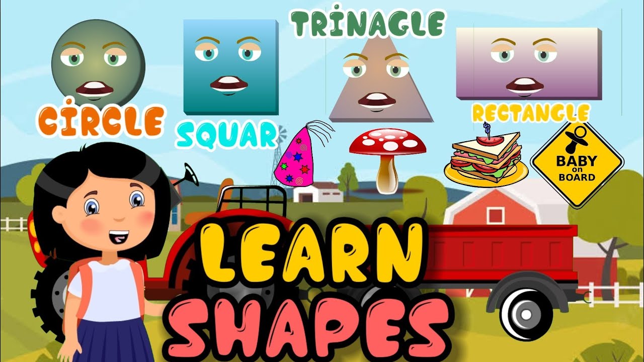 Learn Shapes for Kids, Learn Square, Rectangle, Circle, Triangle, for ...