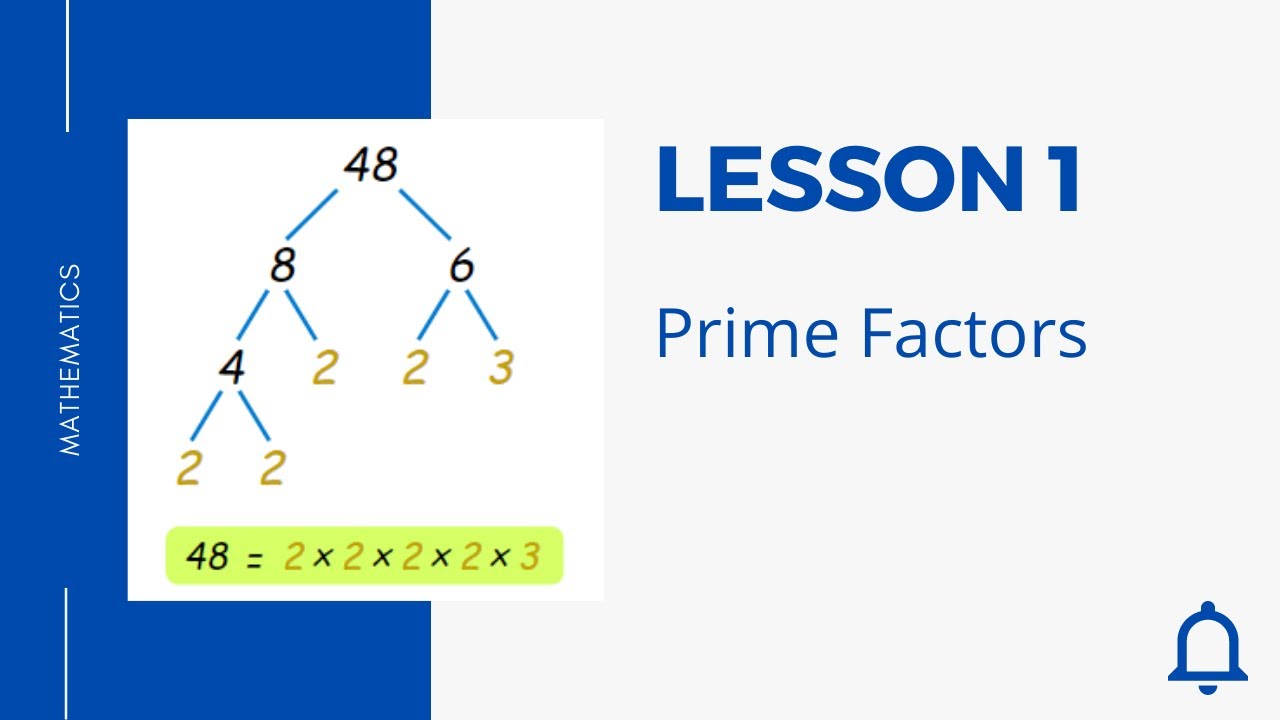 Lesson 1 Prime Factors, GCF, LCM - YouTube