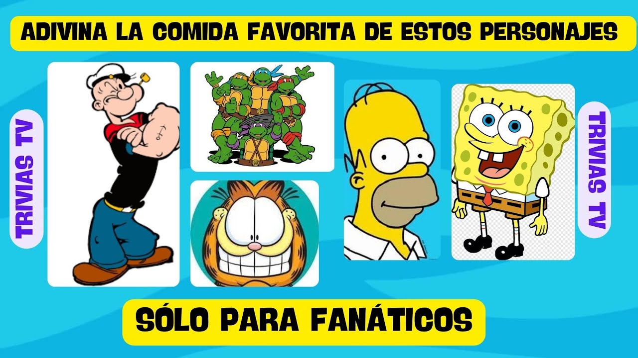 🍔🍣🍕 ADIVINA LA COMIDA FAVORITA DE ESTOS 5 PERSONAJES DE NUESTRA ...