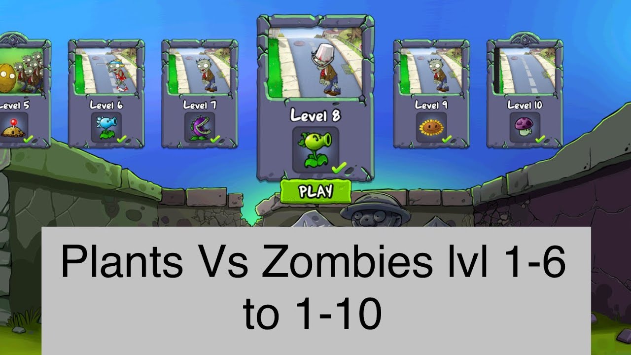 Plants Vs Zombies Playthrough Part 2 (Level 1-6 to Level 1-10) - YouTube