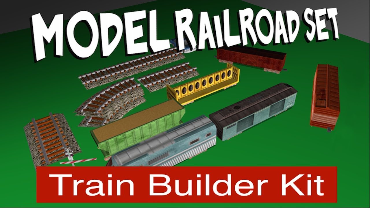 Model Railroad Set - TrainBuilderKit - YouTube